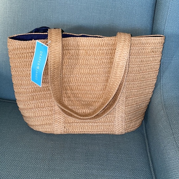 Draper James | Bags | Draper James Tote Bag Ribbon Tie Straw | Poshmark